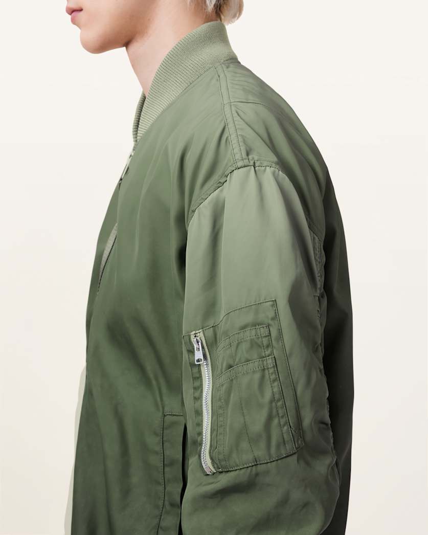 Cascade Relaxed Fit Bomber Jacket ISLAND GREEN | ALLSAINTS